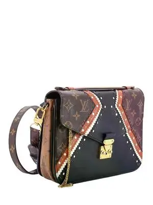 LOUIS VUITTON Pochette Metis Limited Edition Brogue Reverse Monogram Canvas And Leather Crossbody Bag - Brown