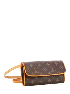 LOUIS VUITTON Twin Handbag Monogram Canvas Pm Crossbody Bag - Brown