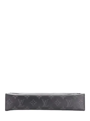 LOUIS VUITTON Pochette Voyage Monogram Eclipse Canvas Mm Clutch Bag - Black