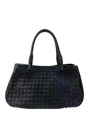 Bottega Veneta 2010s Intrecciato Tote Bag - Black