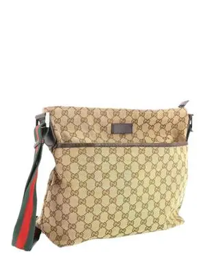 Gucci Gg Canvas Medium Messenger Bag - Brown