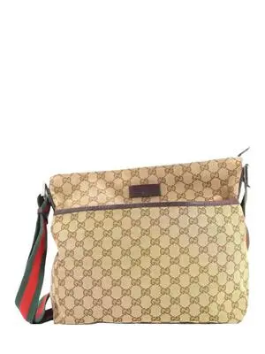 Gucci Gg Canvas Medium Messenger Bag - Brown
