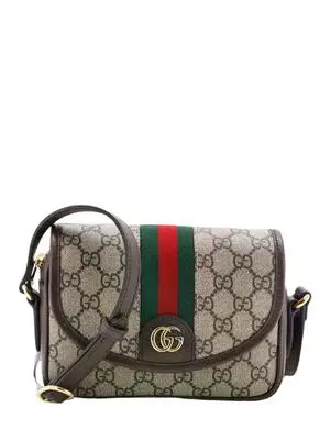 Gucci Ophidia Gg Coated Canvas Mini Shoulder Bag - Brown