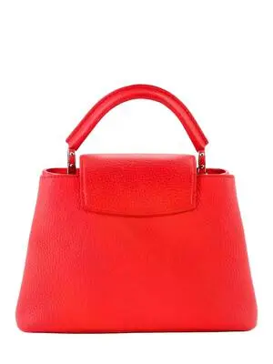 LOUIS VUITTON Capucines Bag Leather Bb Satchel - Red