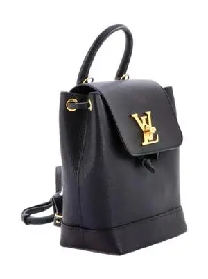 LOUIS VUITTON Louis Vuitton Lockme Leather Mini Backpack Black