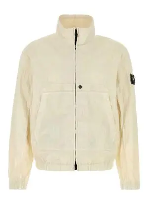 Stone Island Ivory Nylon Jacket - White
