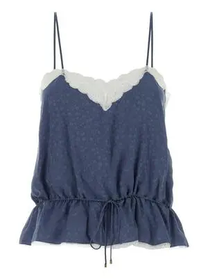 Chloé Air Force Silk Top - Blue