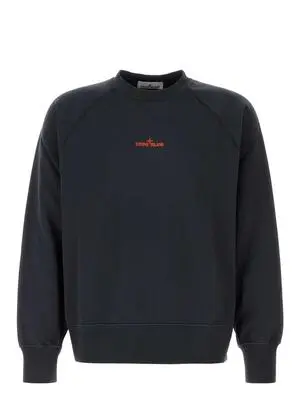 Stone Island Navy Cotton Sweatshirt - Blue