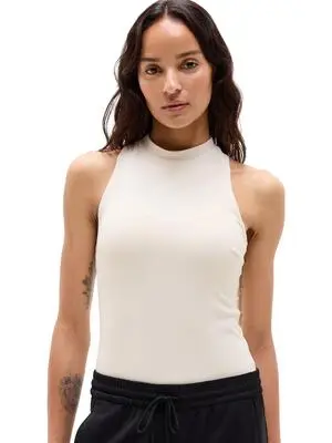 Athleta Bodymove Mock Neck Tank - Bone