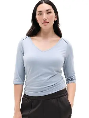 Athleta Athleta Foundation Midi Sleeve Tee Blue Star