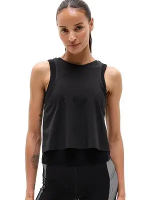 Athleta Endurance Built-in Bra Tank Top - Black