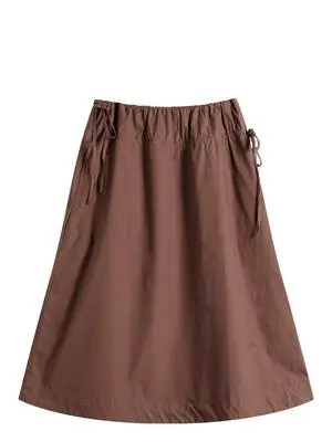 DAMSON MADDER Caspia Volume Midi Skirt - Choc