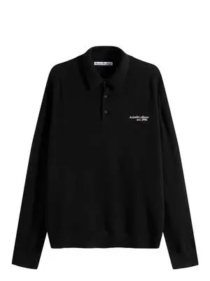 Acne Studios Kluxey Light Richard Yak Polo Jumper - Black