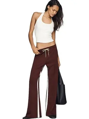 The Upside Marnie Wide-leg Track Pants - Maroon