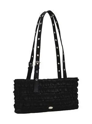 DAMSON MADDER Sophia Ruffle Bag - Black