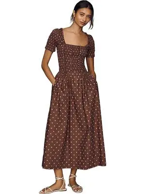 DAMSON MADDER Raphaela Cotton Midi Dress - Spot