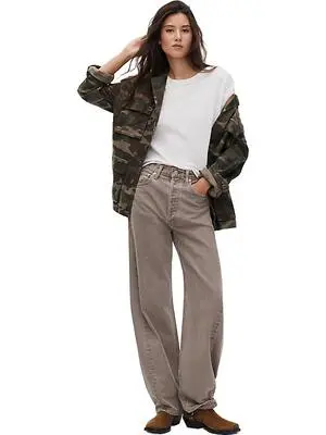 AGOLDE Luna Pieced High-rise Barrel-leg Jeans - Cedar
