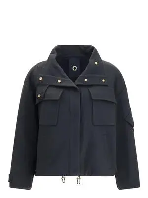 Giorgio Armani Double Cashmere Blouson With High Collar - Gray