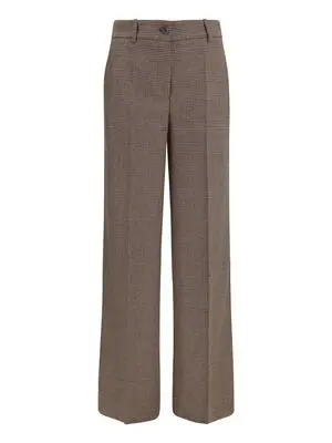P.a.r.o.s.h Wide Leg Palazzo Pants With Pressed Crease - Brown