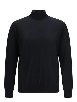 Giorgio Armani High Collar Cashmere Sweater - Black