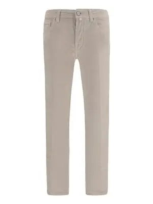 Jacob Cohen Straight-leg Corduroy Trousers - Cream