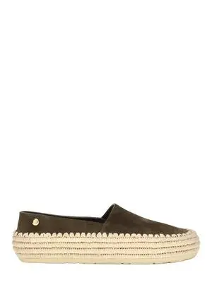 Loewe LOEWE Rio Suede And Raffia Espadrillas Brown