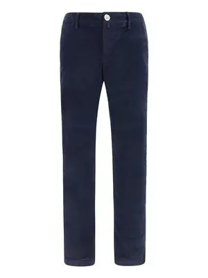 Jacob Cohen Bobby Slim Chino Pants In Stretch Cotton Gabardine - Blue