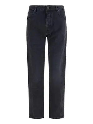 Balmain Straight-leg Denim Jeans - Black