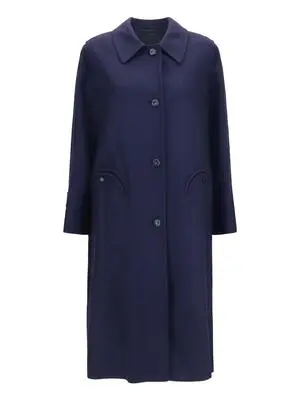 BLAZÉ MILANO Blazè Milano Wool Trench Coat - Blue