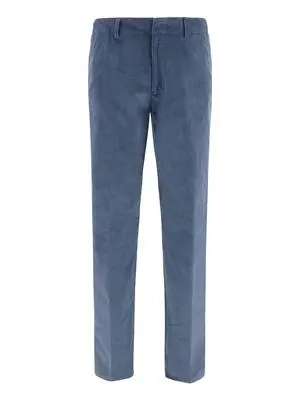 Etro Roma Stretch Cotton Corduroy Pants - Blue