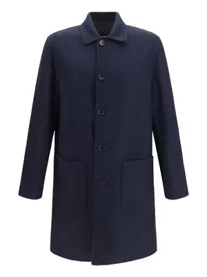 Etro Soho Reversible Wool-blend Coat - Blue