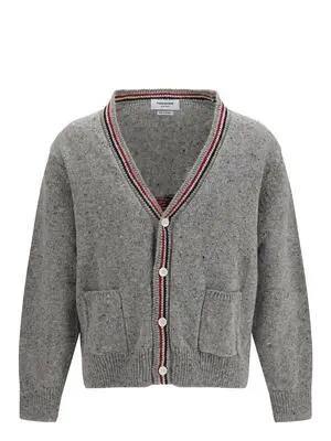 Thom Browne Hector Donegal Yarn Cardigan - Gray