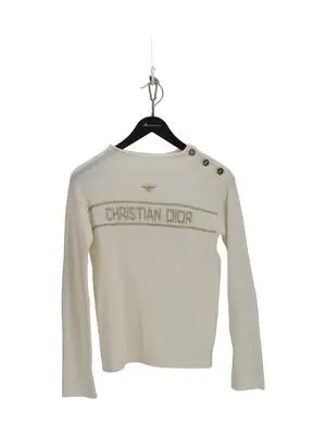 Dior Monogrammed Sweater With Bee Applique - Multicolor