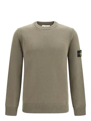 Stone Island Stone Island Crewneck Sweater With Logo Patch Green