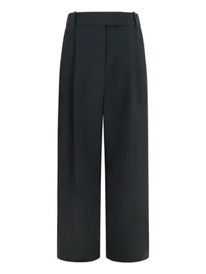 Giorgio Armani High-waisted Wide-leg Tailored Pants - Black