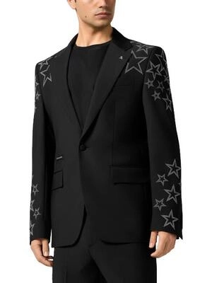 Philipp Plein Blazer Gigolo Fit Stars Studs - Black