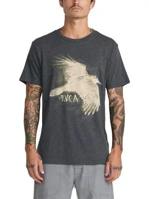 Rvca Horton Raven Graphic T-shirt - Black