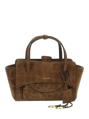 HIDESINS Suede Flap Crossbody Bag - Brown