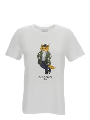 Maison Kitsuné Weekend Fox Print T-shirt - Bianco