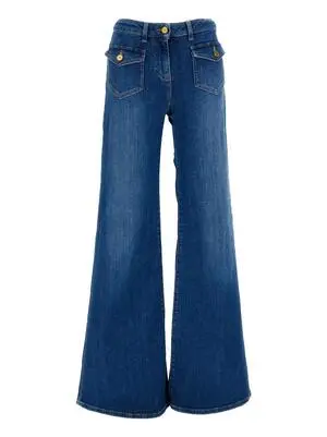Elisabetta Franchi Palazzo Jeans - Blu
