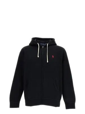POLO RALPH LAUREN Polo Ralph Lauren Long Sleeve Full Zip Hoodie With Embroidered Pony Logo