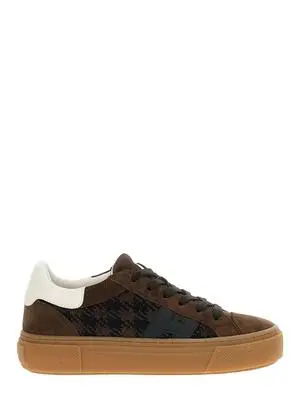 Hogan Hogan Suede And Fabric Insert Sneakers Marrone