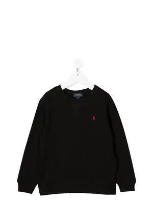 Polo Ralph Lauren Logo Embroidered Sweatshirt - Black
