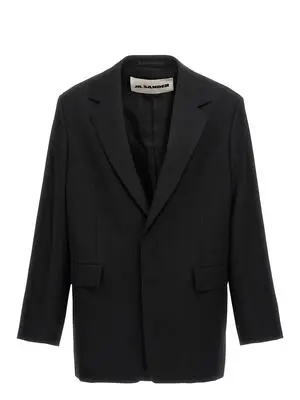 JIL SANDER Single-breasted Jacket - Black