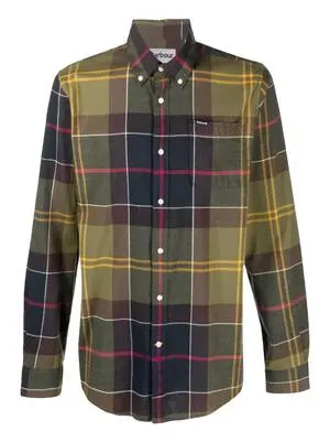 Barbour Checked Long-sleeved Shirt - Black