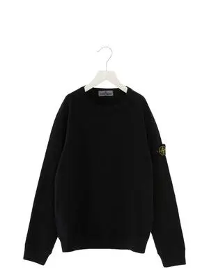 Stone Island Logo Badge Sweatshirt - Black