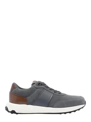 TOD'S Panelled Lace-up Sneakers - Gray