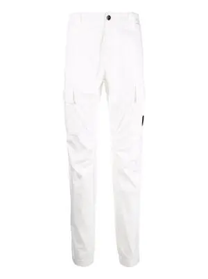 C.P. COMPANY Cargo Trousers With Lens Detail - White