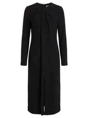 Gucci Split Twisted Maxi Dress With Long Sleeves - Black
