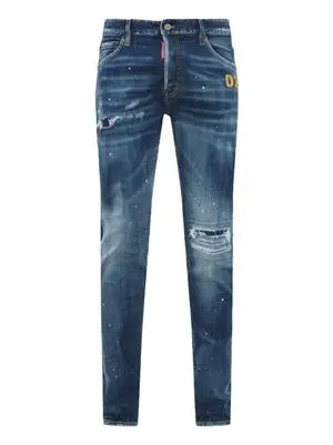 Dsquared2 Distressed Medium Wash Jeans - Blue